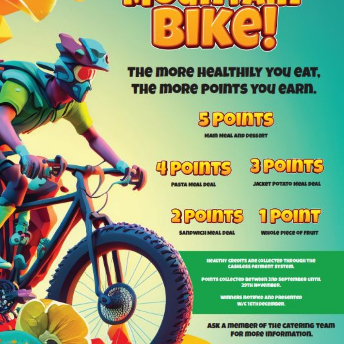 Churchill Academy & Sixth Form - Win a mountain bike by eating healthy!