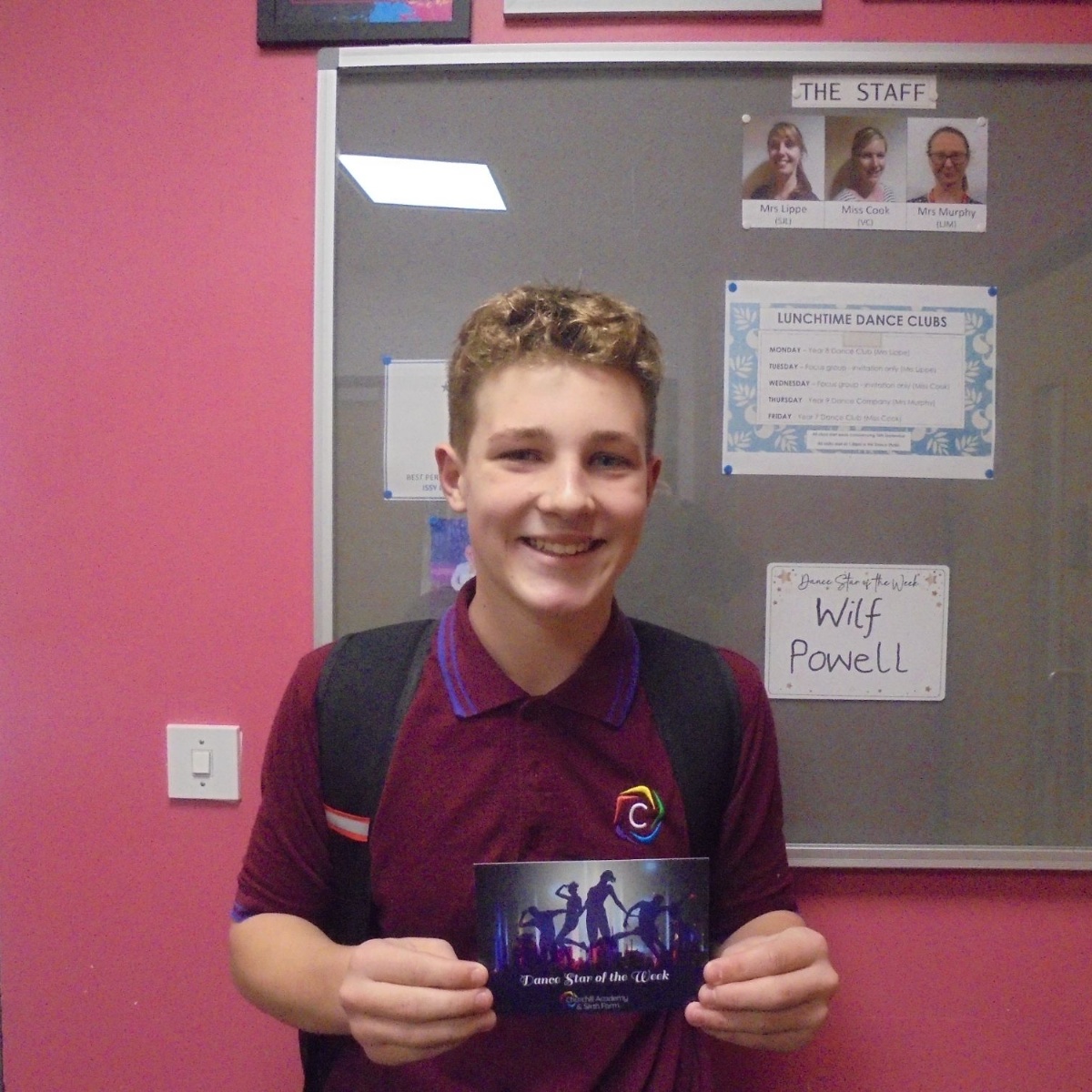 Churchill Academy & Sixth Form - Dance Star of the Week: Wilf